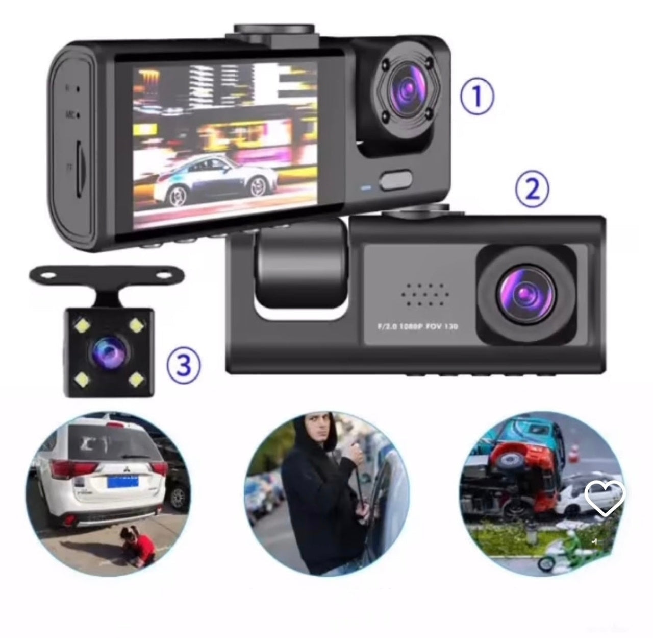 Protect Your Car With Front, Rear & Cabin Recording – IGADG STORE